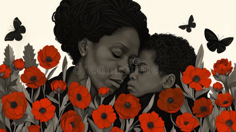 A Heartwarming Illustration Stock Photo - Image of cute, flower: 315974740