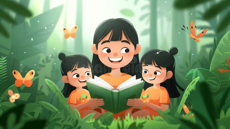 A Heartwarming Illustration Stock Image - Image of mother, adult: 315974819