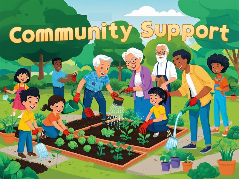 A Heartwarming Image that Represents Community Support Stock ...
