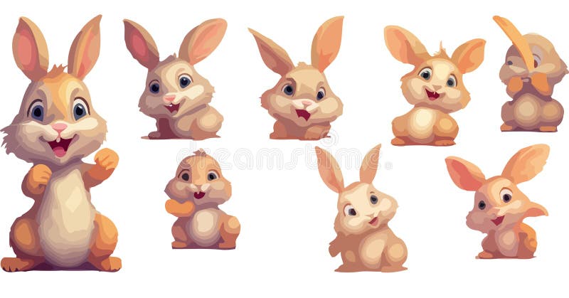 The Heartwarming Journey of a Rabbit Family Stock Vector - Illustration ...