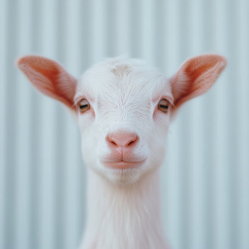 Gentle Goat Close-Up with Soft Expression Stock Illustration ...