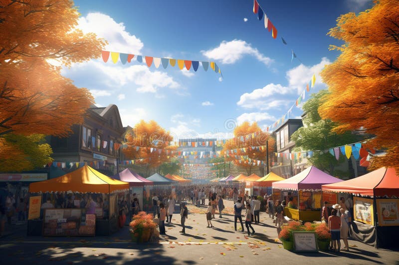 Heartwarming Scenes of Communities Organizing Stock Illustration ...