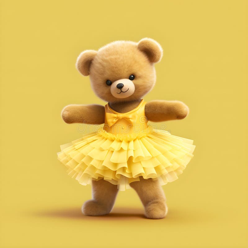 Heartwarming Teddy Tutu Pose Stock Illustration - Illustration of funny ...