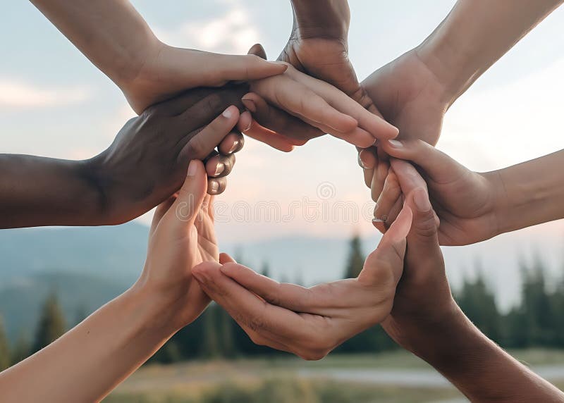 Heartwarming Wallpaper with Hands Forming a Support Network Symbol ...
