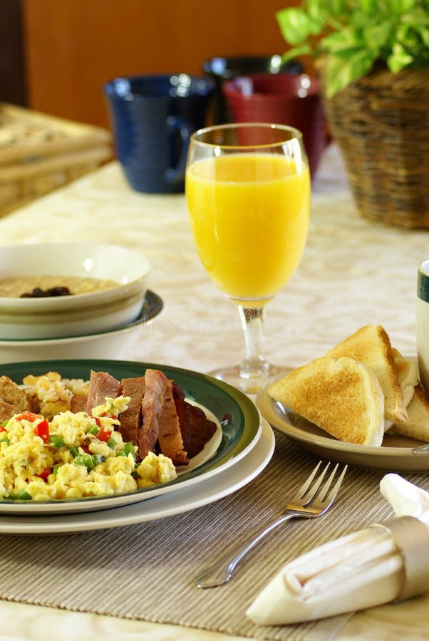 Hearty Breakfast stock photo. Image of table, healthy - 4223568