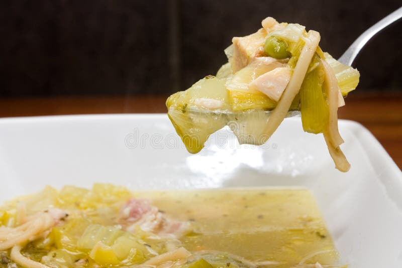 Hearty broth stock image. Image of healthy, savoury, consomme - 12442395