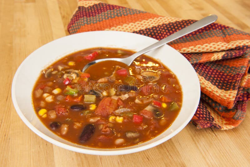 Hearty Fall Chili stock image. Image of vegetarian, seasonal - 31874553