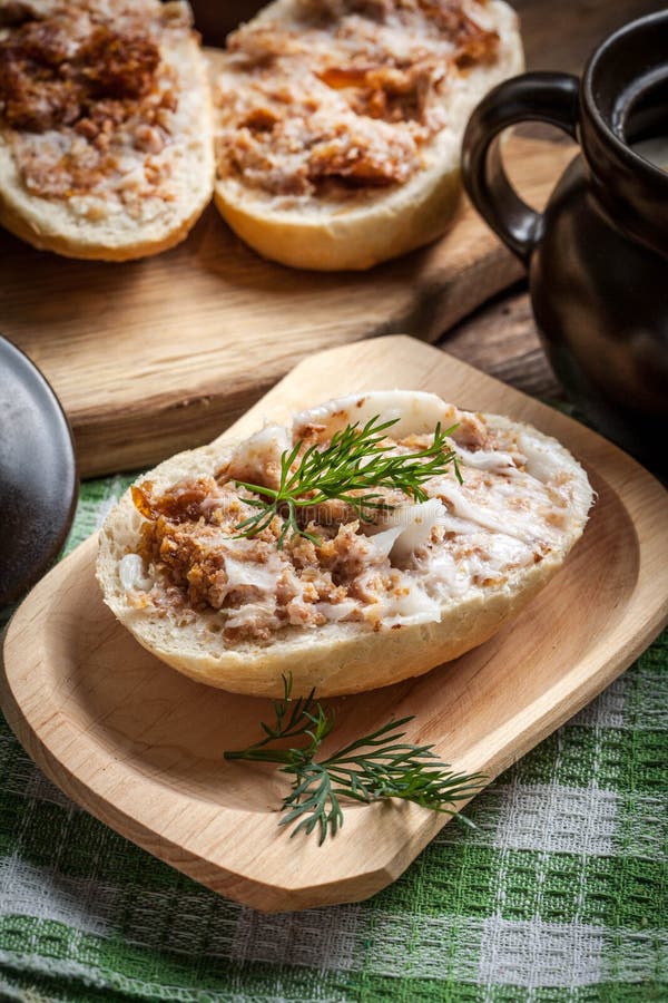 Hearty lard with greaves. stock image. Image of pork - 88890121