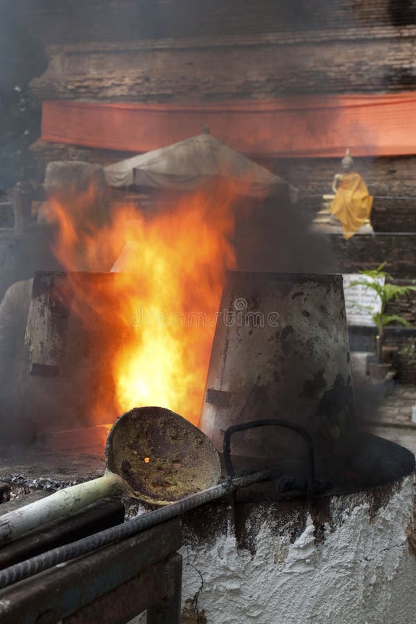 Ancient metal cast process stock image. Image of casting - 26122387