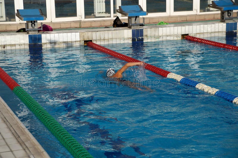 Heat of Children in the Swimming Pool Stock Photo - Image of result ...