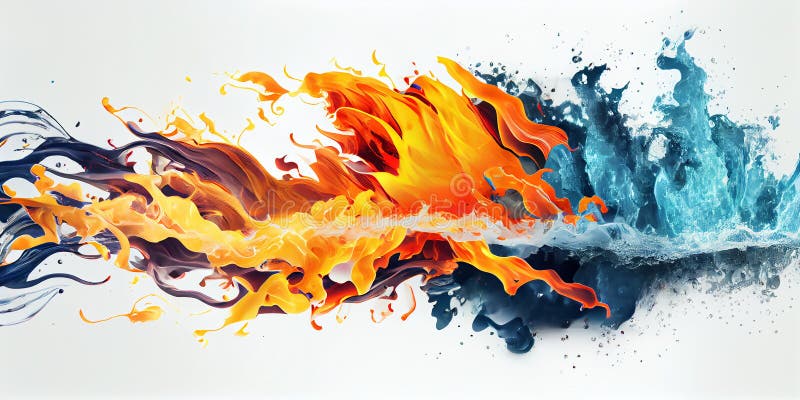Heat and Cold concept stock illustration. Illustration of destruction ...