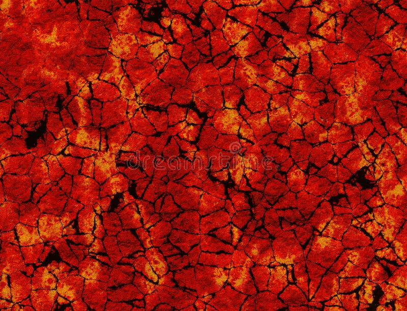 Heat Cracked Ground Texture after Eruption Volcano Stock Image - Image ...