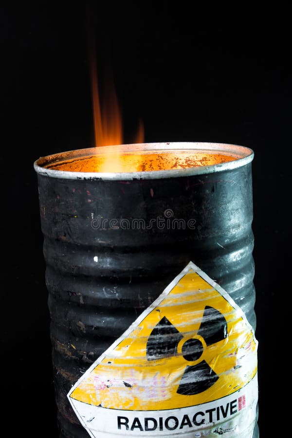 Heat in Cylinder Container of Radioactive Material Stock Image - Image ...