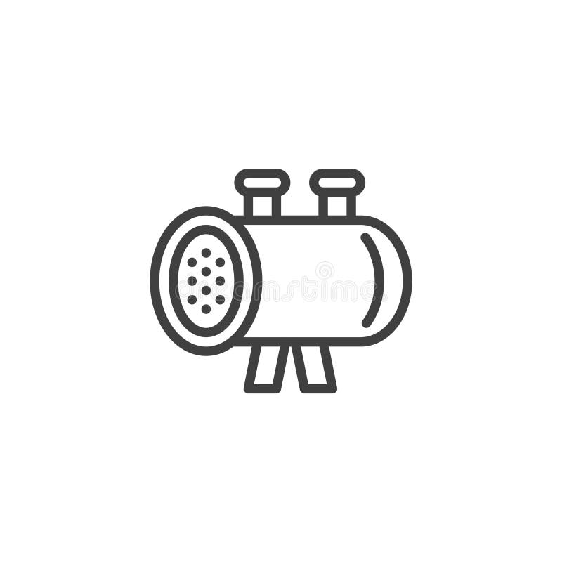 Heat Exchanger line icon stock vector. Illustration of thin - 361853788