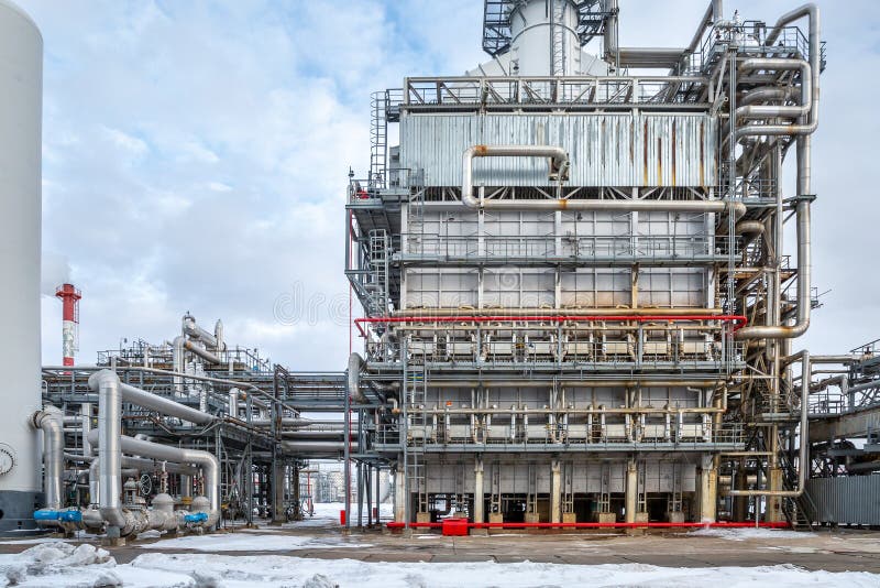 Heat Exchanger in an Oil Refinery, Large Size, Daylight Stock Image ...