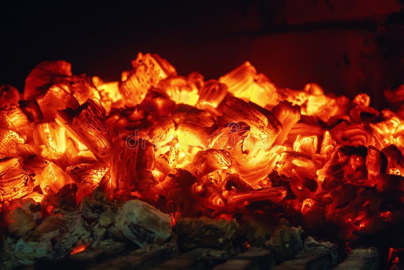 Heat after the Fire. Orbs of Orange in the Oven Stock Image - Image of ...