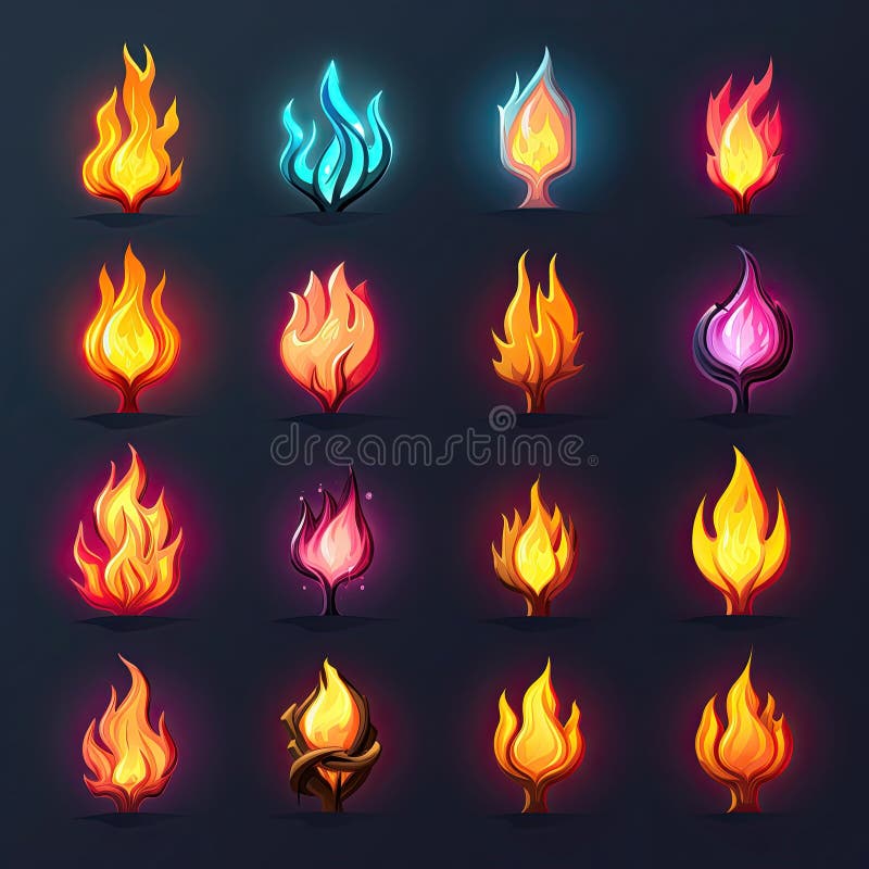 Heat Game Fire Flame Ai Generated Stock Image - Image of energy ...