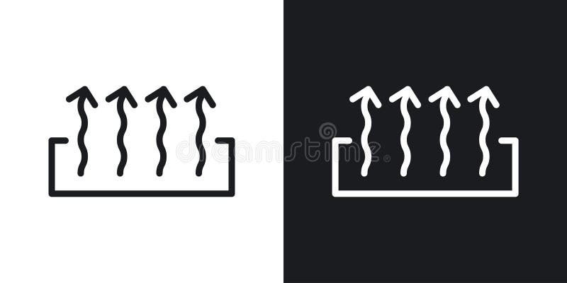 Heat icon stock vector. Illustration of smell, symbol - 341313082
