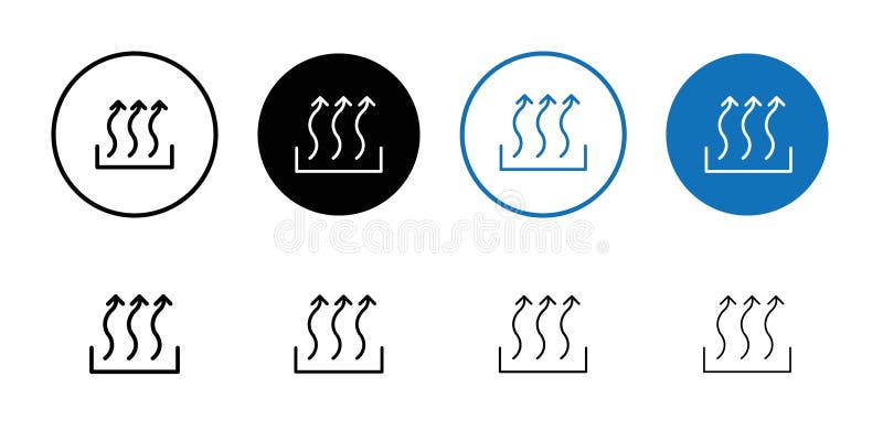 Heat Icon Outline Vector for Web Ui Stock Vector - Illustration of logo ...