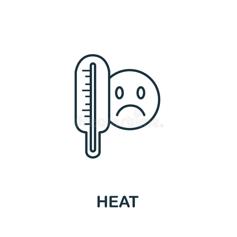 Heat Icon from Winter Collection. Simple Line Element Heat Symbol for ...