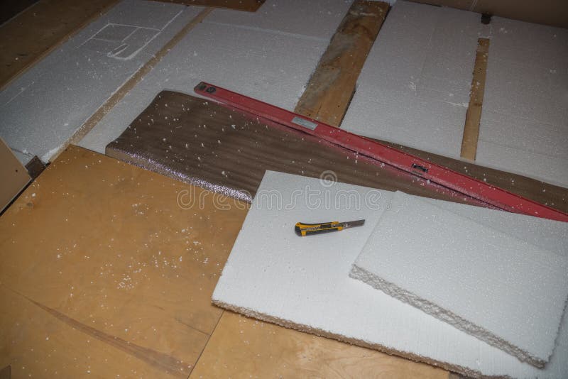 Heat Insulation Material, Thermal Insulation Work at the Attic Stock ...