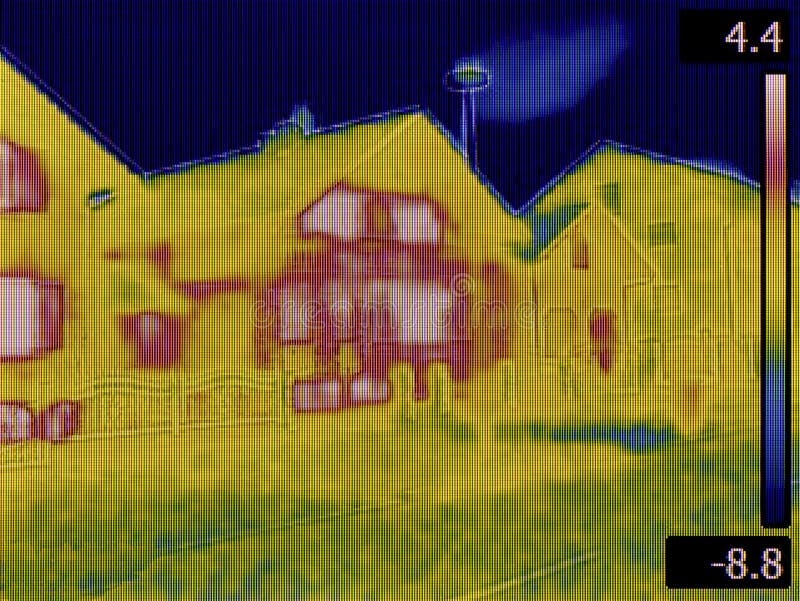 Thermovision Image On House Stock Image - Image of exterior, household ...