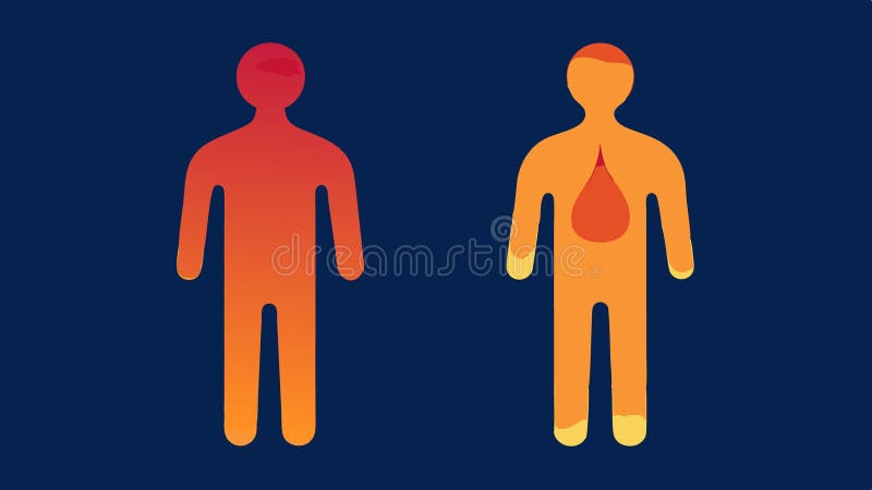 Heat Map Visualization a Gradient Color Depiction of Skin Temperature ...