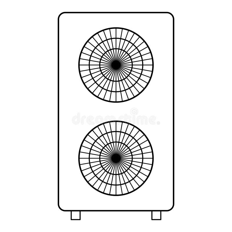 Heat Pump Air Source Icon, Cooling Electric System Machine, Cool Web ...