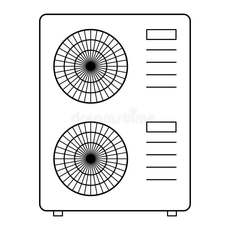 Heat Pump Air Source Icon, Cooling Electric System Machine, Cool Web ...