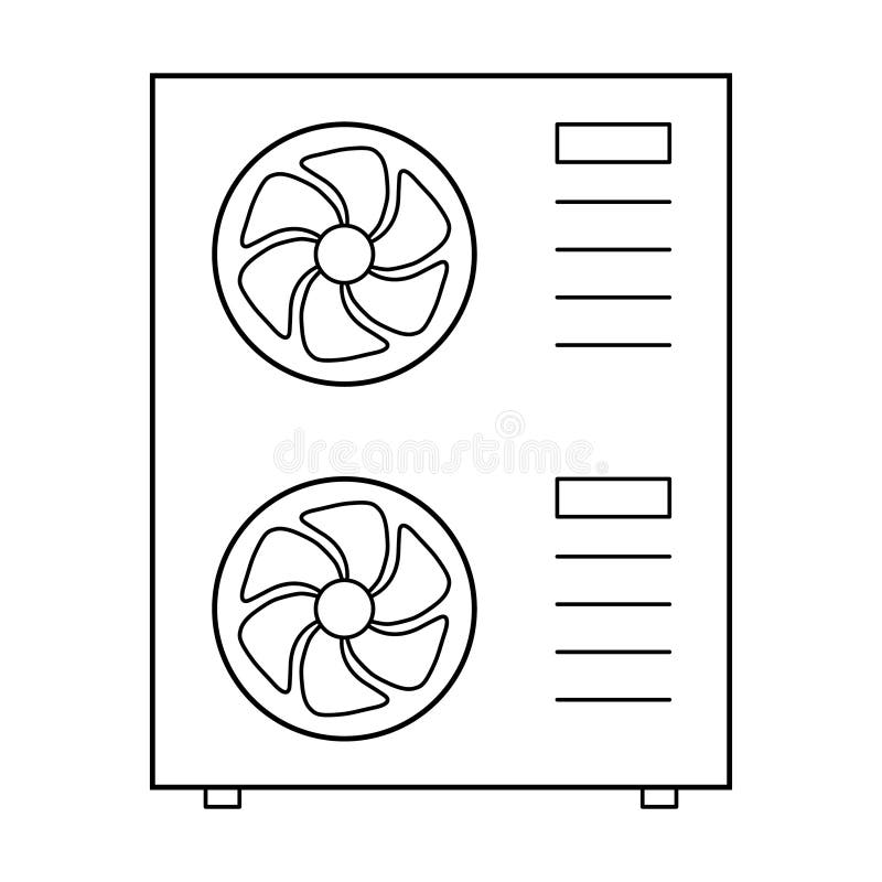 Heat Pump Air Source Icon, Cooling Electric System Machine, Cool Web ...
