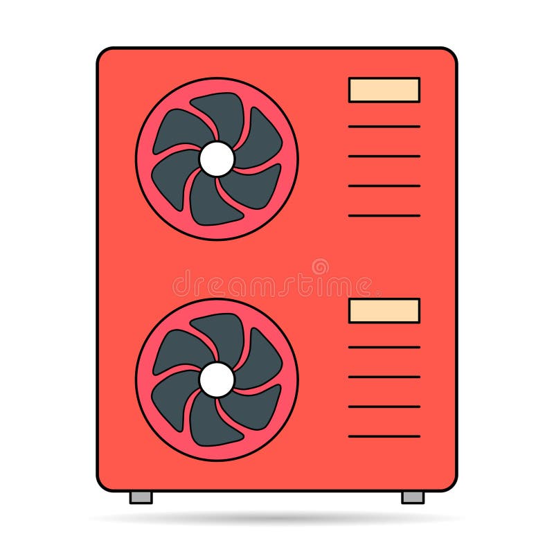 Heat Pump Air Source Shadow Icon, Cooling Electric System Machine, Cool ...
