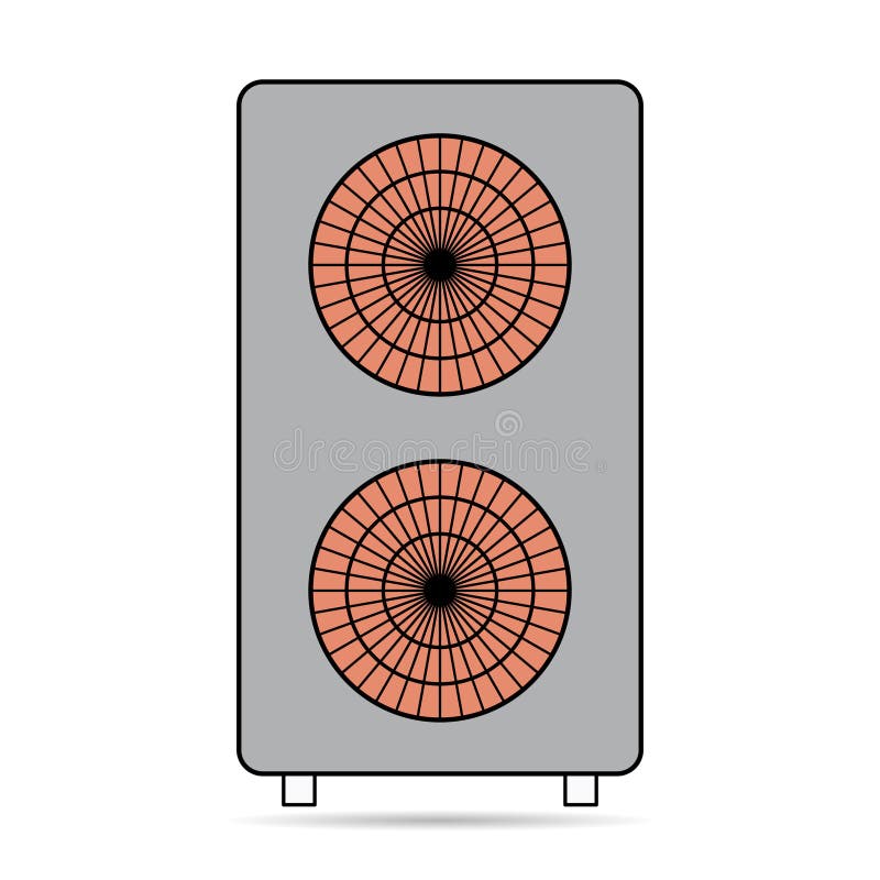 Heat Pump Air Source Shadow Icon, Cooling Electric System Machine, Cool ...