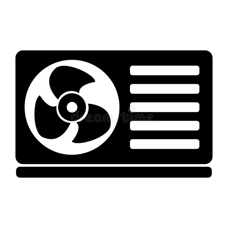 Heat pump icon stock vector. Illustration of pump, vector - 224609076