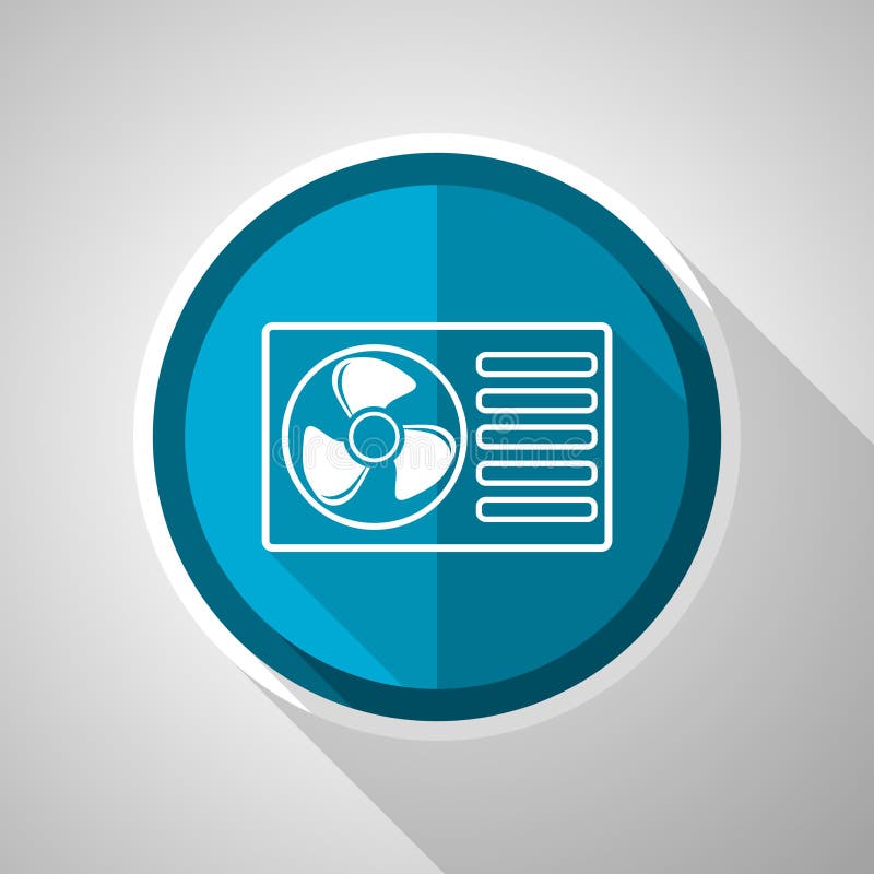 Heat Pump Vector Icons, Colorful Glossy Buttons on White Stock Vector ...