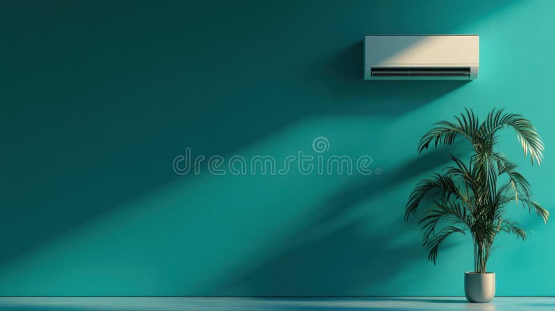 Heat Pump on Wall Composition Background Picture Stock Image - Image of ...