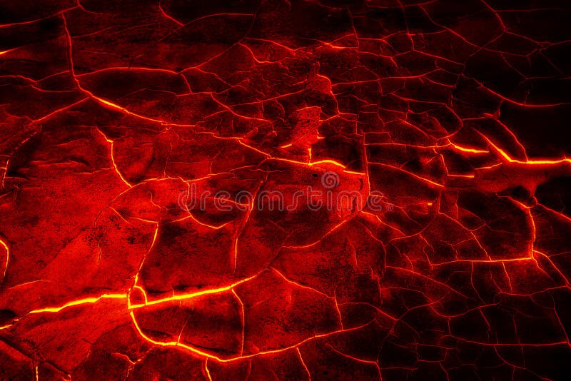 Heat Red Cracked Ground Texture. Stock Image - Image of explosion ...