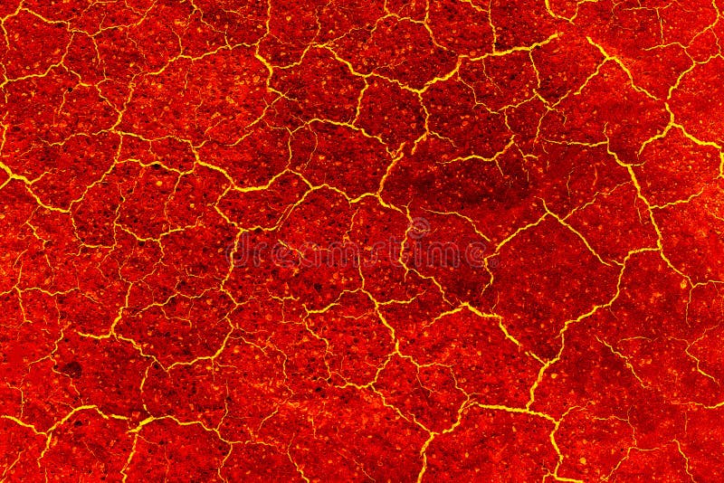 Heat Red Cracked Ground Texture after. Stock Photo - Image of surface ...