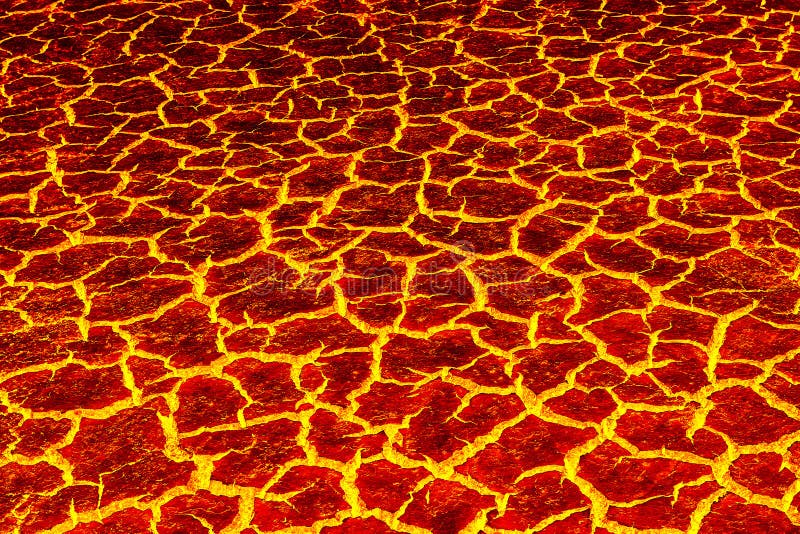 Heat Red Cracked Ground Texture after. Stock Image - Image of chapped ...