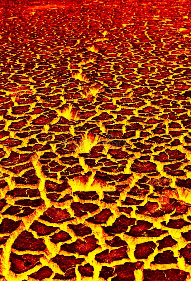 Heat Red Cracked Ground Texture. Stock Image - Image of surface, heat ...