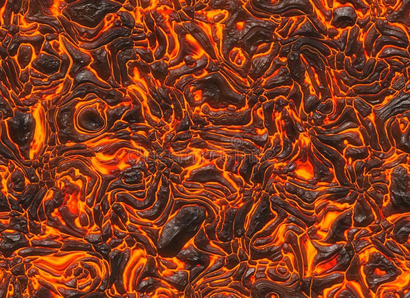 Heat Red Lava Texture of Eruption Volcano Stock Illustration ...