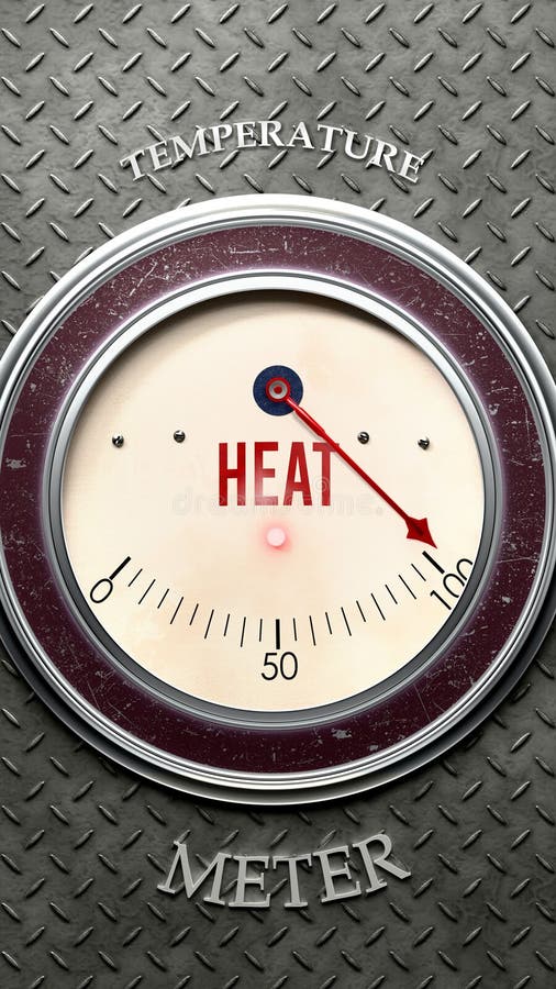 Heat and Temperature that is Hitting a Full Scale, Showing a Very High ...