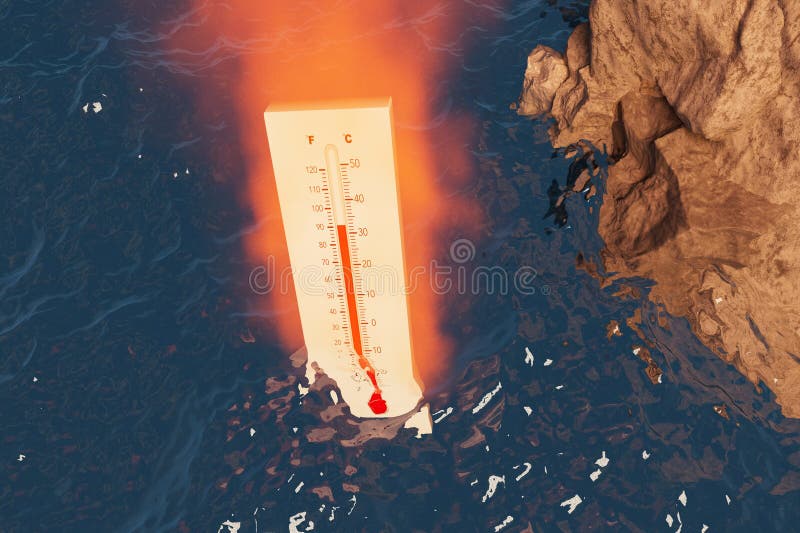 Heat Wave High Temperatures. Earth Globe with High Fever. Global ...