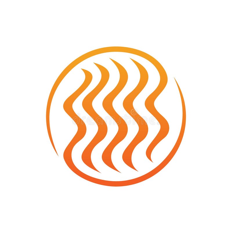 Heat Wave Symbol Logo Icon stock vector. Illustration of emit - 252459242