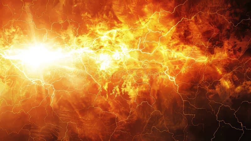 Heat Wave Theme on Orange Background Banner with Ample Empty Space for ...