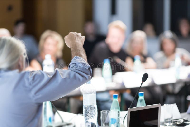 Heated Debate At A Business Meeting Stock Image Image Of Corporate
