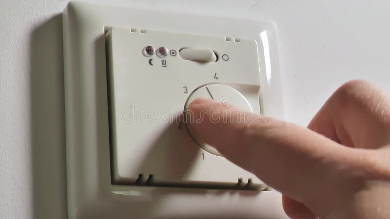 Heated Floor Control Button.Control of the Heating System in the House ...