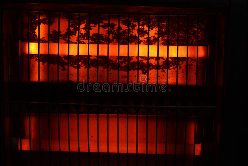 Heater hot red light dark stock photo. Image of dark - 209067476