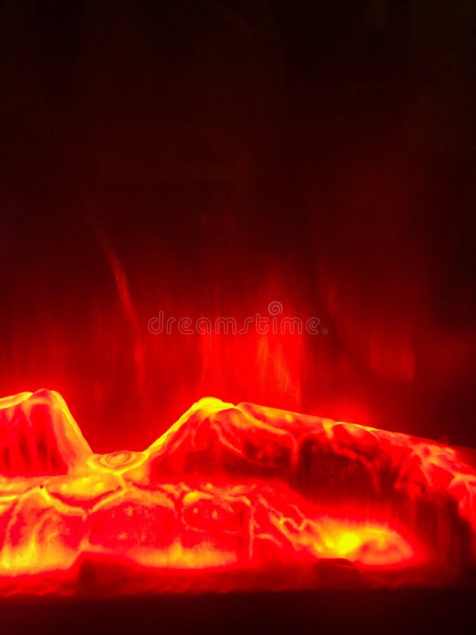 Red and Yellow Flames from Heater Stock Photo - Image of cozy, heater ...