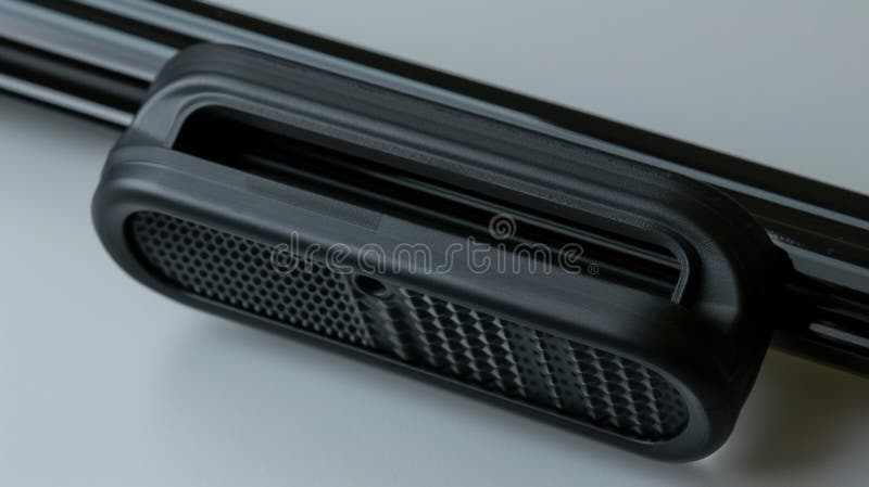 The Heaters Handle is Made of Black Plastic and Has a Grooved Texture ...