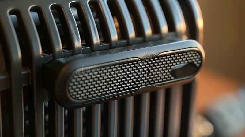 The Heaters Handle is Made of Black Plastic and Has a Grooved Texture ...